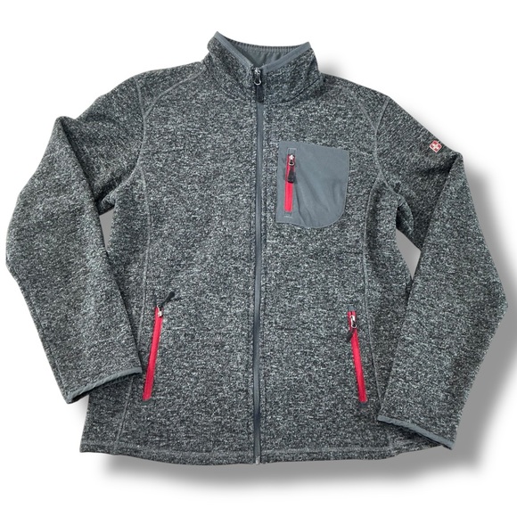 Swiss Tech | Jackets & Coats | Vintage Y2k Swiss Tech Gray Fullzip ...